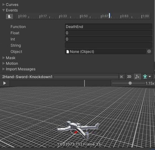 Unityの死亡アニメーションの実装を究める。