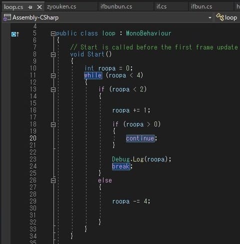 UnityのC#のwhile文とfor文を究める。